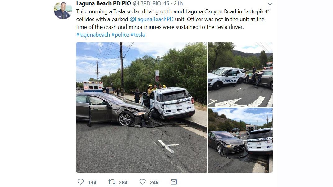 Tesla On Autopilot Hits Parked Emergency Vehicle No This Is Not A