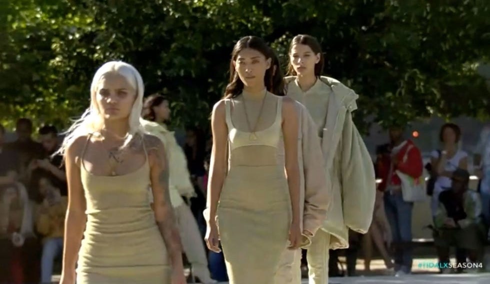 Amina Blue Took Her Shoes Off At Yeezy Season 4 Kanye West Fashion Show Livestream