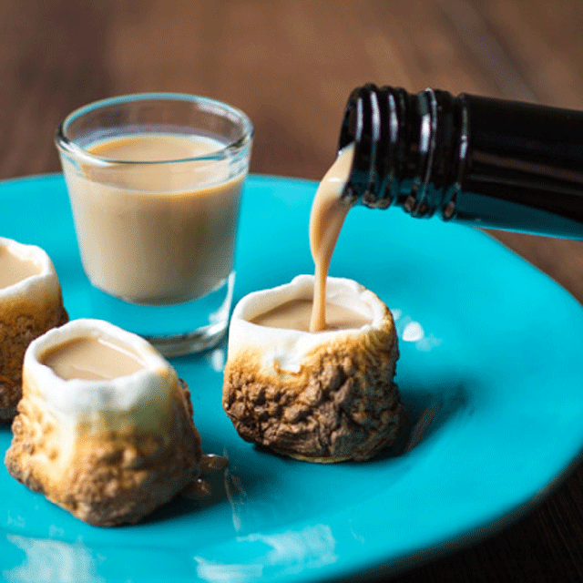 Toasted Marshmallow Smores Shot Glass Make A Toasted Marshmallow