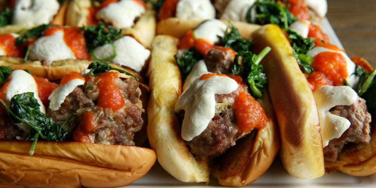 Easy Pork Meatball Subs With Garlicky Kale Recipe