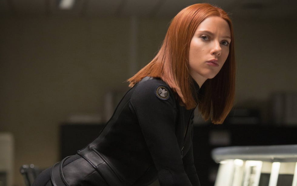 Red hair, Latex, Brown hair, Long hair, Fictional character, Hair coloring, Step cutting, Blond, Latex clothing, Leather, 