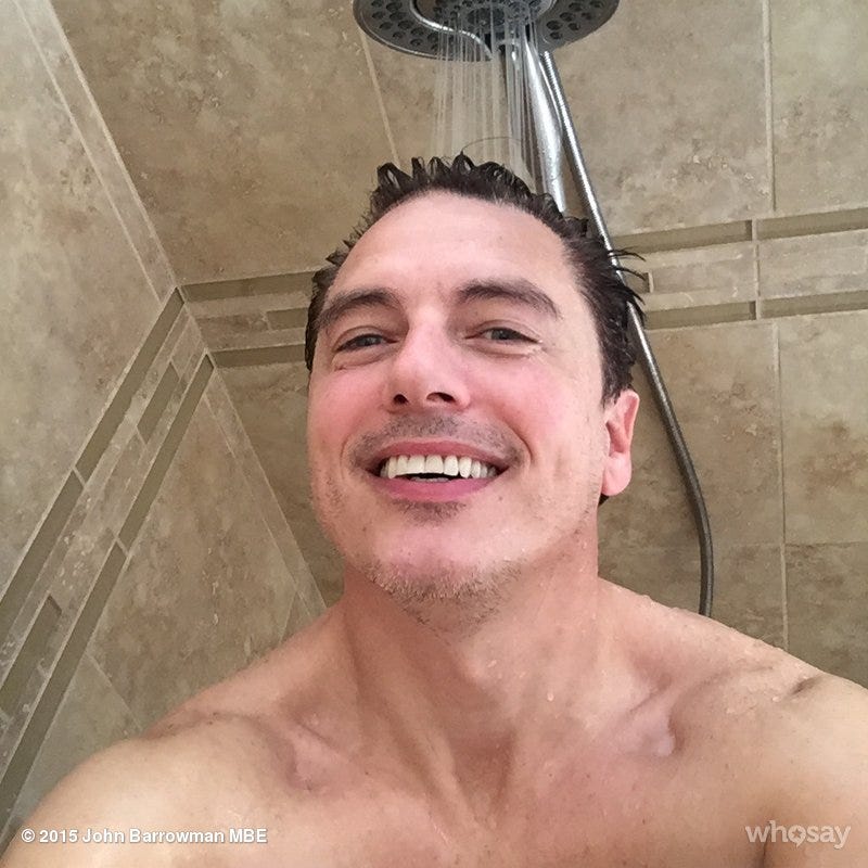 John Barrowman Shares Shower Selfie
