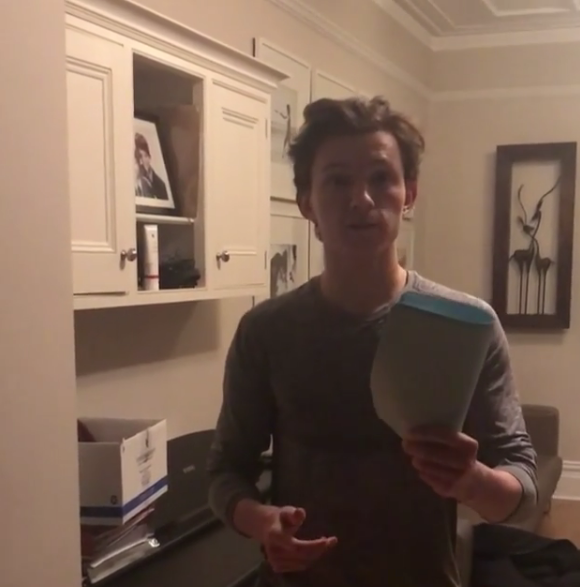 Watch Spider Mans Tom Holland Burn His Avengers Script To Keep Marvel