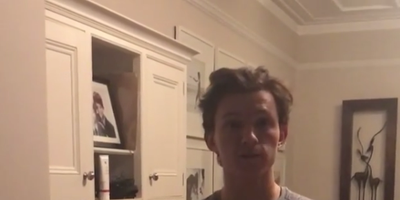 Watch Spider Mans Tom Holland Burn His Avengers Script To Keep Marvel