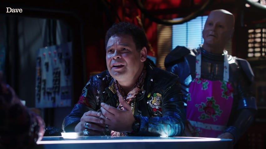 Watch Red Dwarf Series 12s Opening Scene With Cat Holding All The Cards