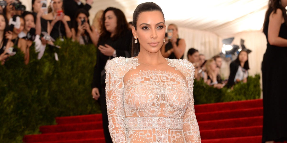 Kim Kardashian Wore A Sheer Icicle Of A Naked Dress To The Met Gala