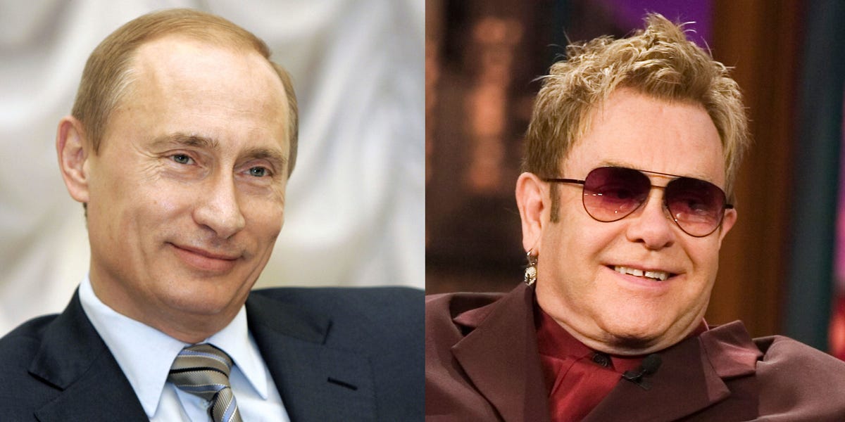 Vladimir Putin Actually Called To Talk With Elton John About Gay Rights
