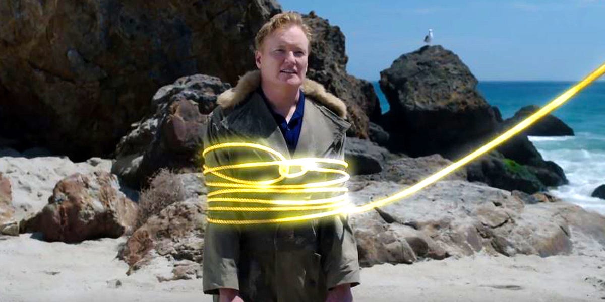 Watch Conan Obriens Wonder Woman Sketch Conan Obrien Jokes About