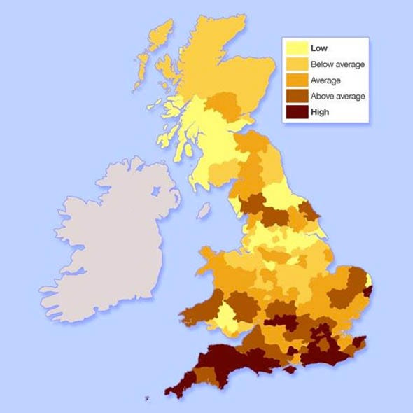 Where is the most affordable place to live in the UK? | House prices map
