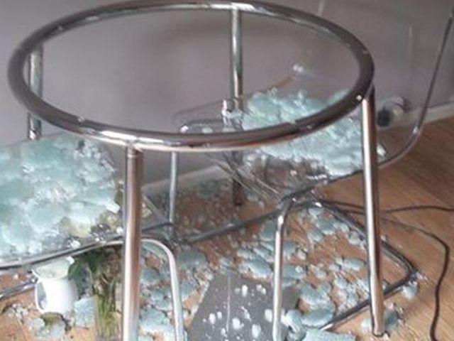 Glass IKEA Table Shatters IKEA SALMI Glass Table Shattered