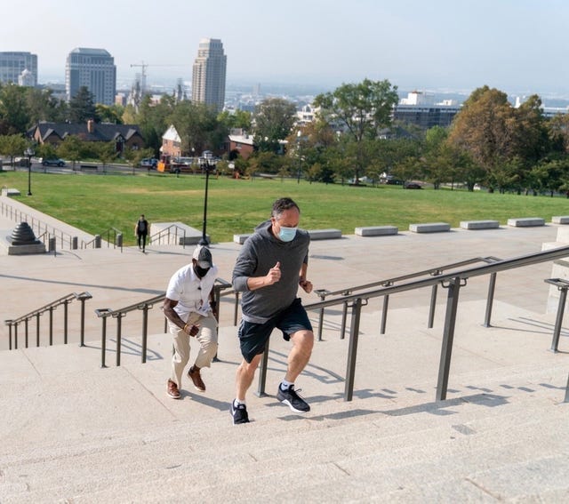 Doug Emhoff Shares His And Kamala Harriss Campaign Workout Routine