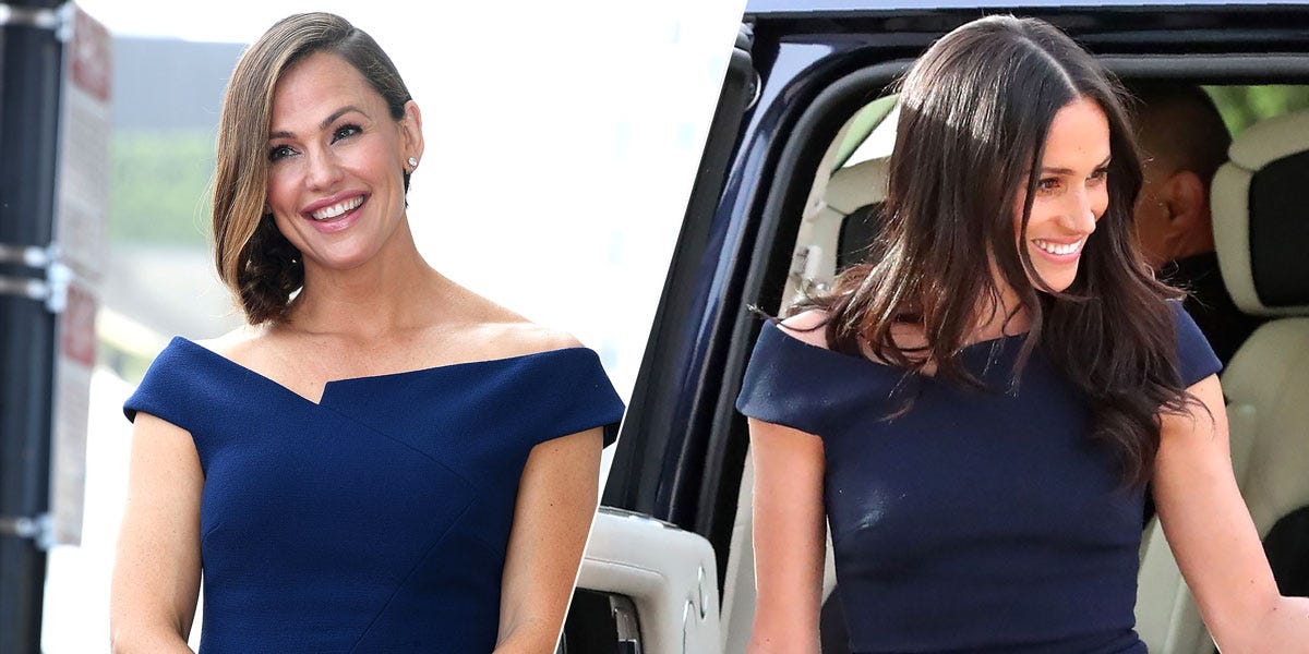 Jennifer Garner Steals Meghan Markle's Royal Wedding Style in a Roland ... Jennifer Garner Steals Meghan Markle's Royal Wedding Style in a Roland ...
