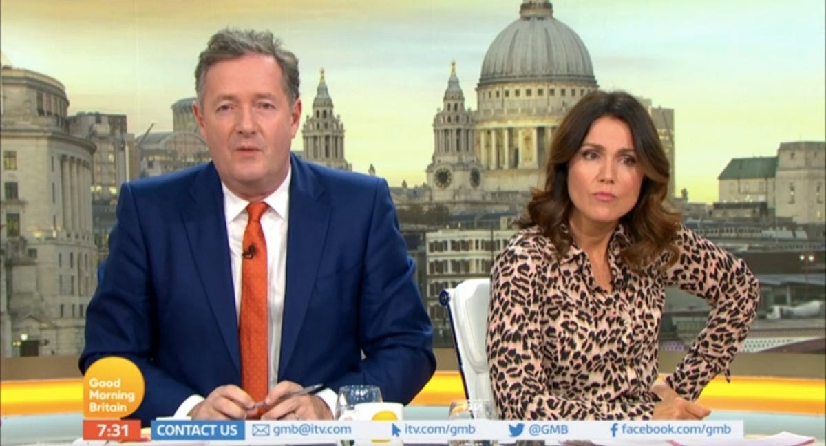 Gmbs Susanna Reid Reveals Off Camera Feud With Piers Morgan
