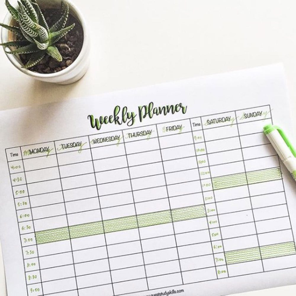 Timetable Template Posterovasg