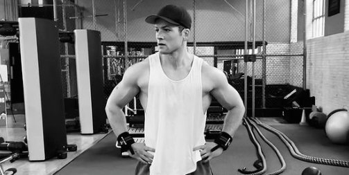 Taron Egerton Shows Off His Jacked Biceps In Gym Thirst Trap