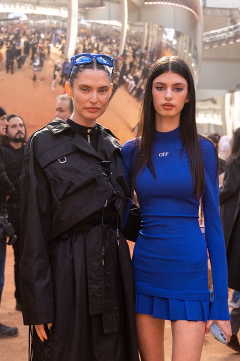 Matilde Lucidi, il trucco occhi blu con Bianca Balti da Off-White Matilde Lucidi, il trucco occhi blu con Bianca Balti da Off-White