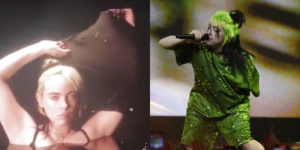 Billie Eilish Takes Off Shirt During Body Shaming Speech