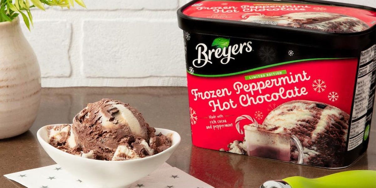 Breyers Has A Frozen Peppermint Hot Chocolate Ice Cream Thats The