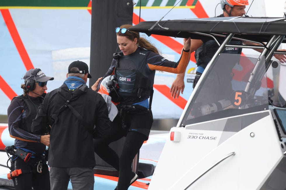 Kate Middleton Wears Nautical Stripes And A Wetsuit For Sailing Race