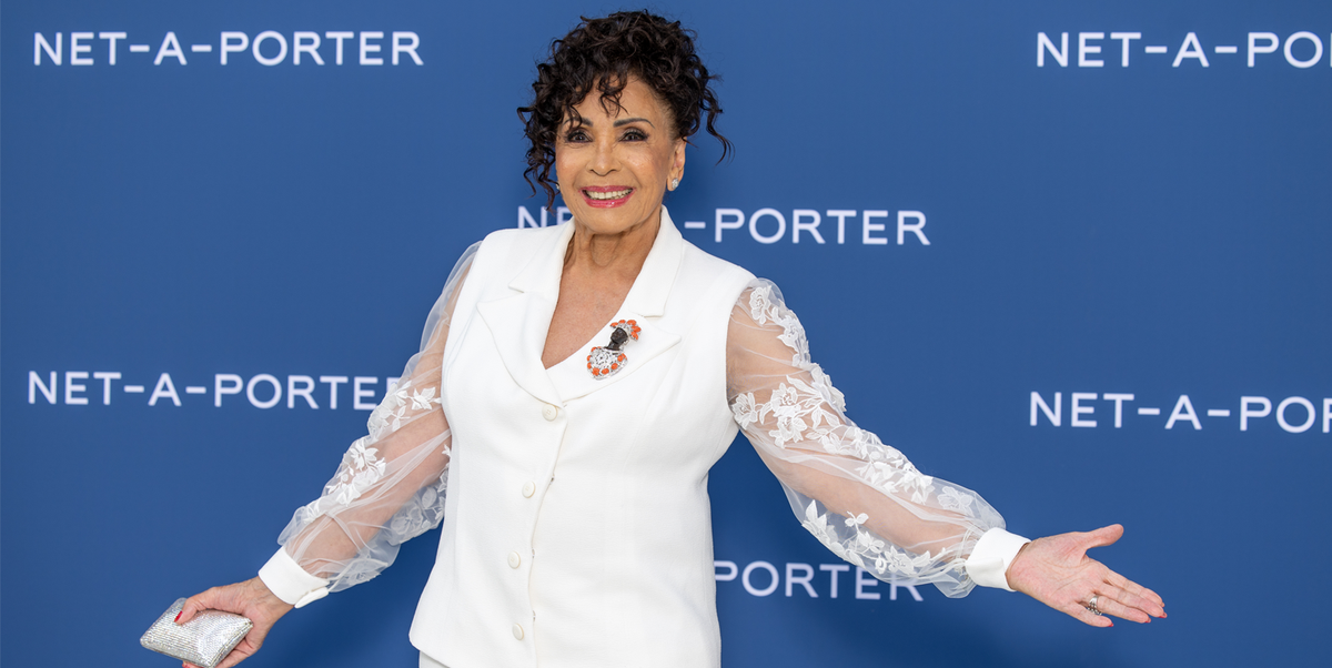 Dame Shirley Bassey Wears Chic White Suit