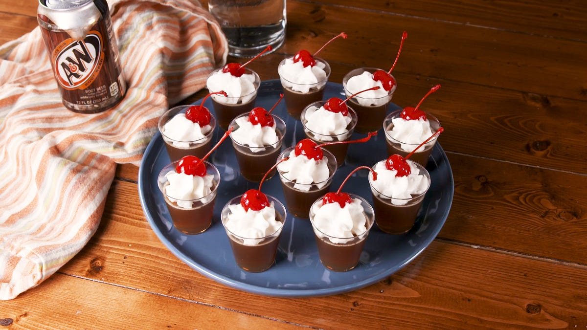Best Root Beer Float Jell O Shots Recipe How To Make Root Beer Float Jell O Shots