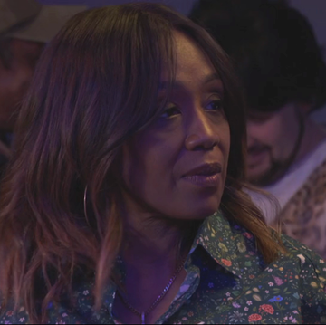Denise Fox, EastEnders a closeup of denise fox as she talks with ravi gulati, eastenders