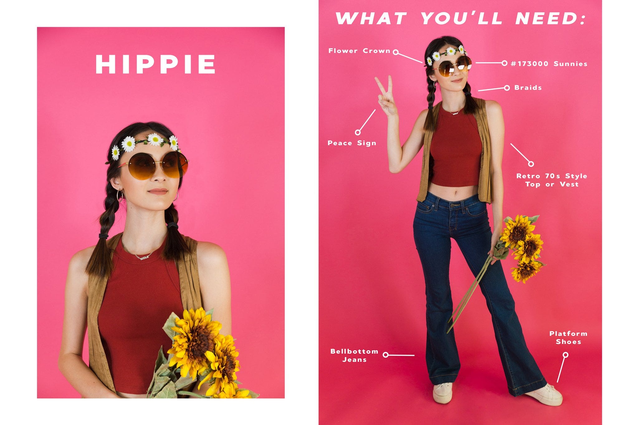 18 Diy Hippie Costume Ideas Hippie Halloween Costumes You Can Diy