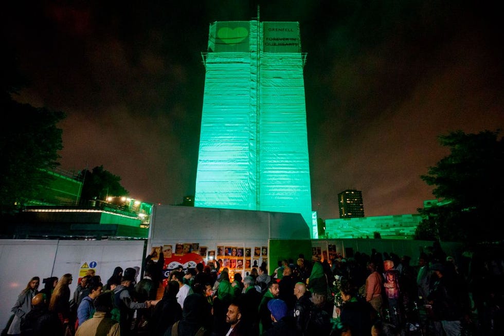 Grenfell Anniversary - Kensington Palace lights up green to mark one ... Grenfell Anniversary - Kensington Palace lights up green to mark one ...
