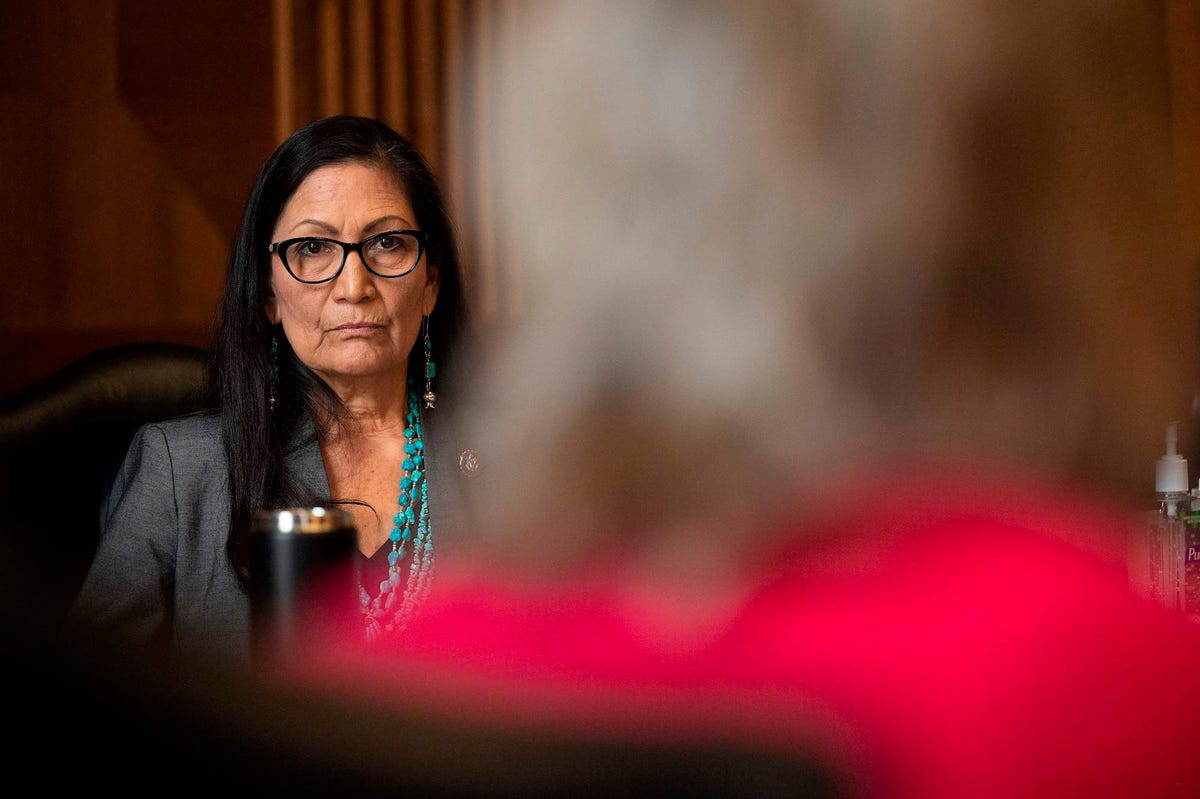 Interior Secretary Nominee Deb Haaland Sits For Senate Hearing
