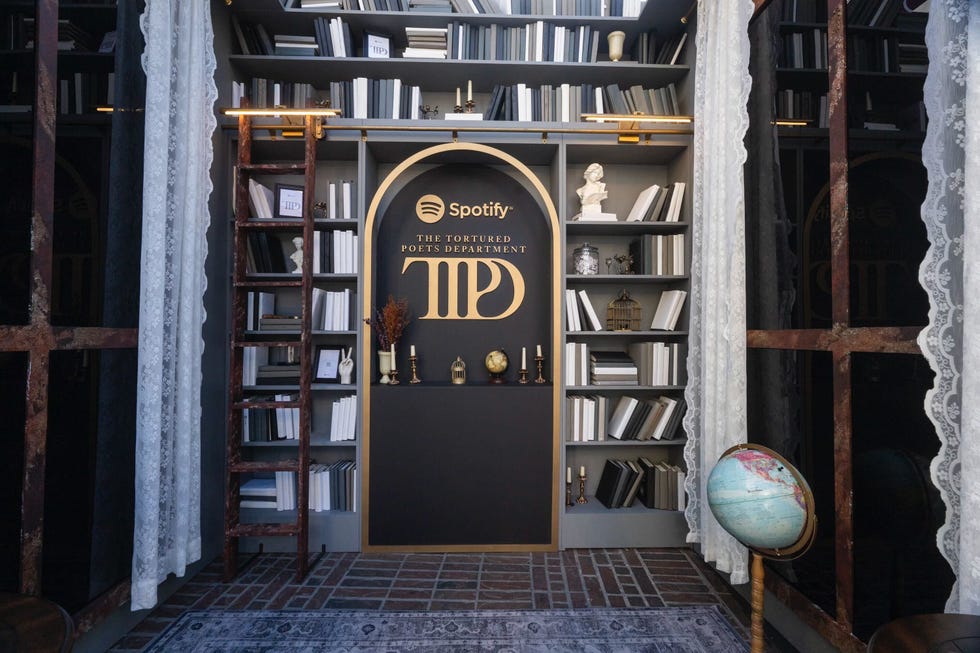 See Inside Taylor Swift’s Tortured Poets Spotify Pop-Up Library See Inside Taylor Swift’s Tortured Poets Spotify Pop-Up Library