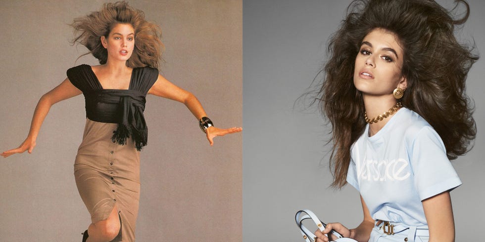 Kaia Gerbers Versace Ad Looks Just Like Cindy Crawfords Cindy