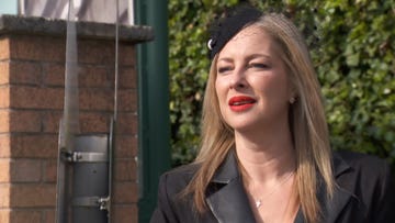 hollyoaks, claire devine banks in funeral attire