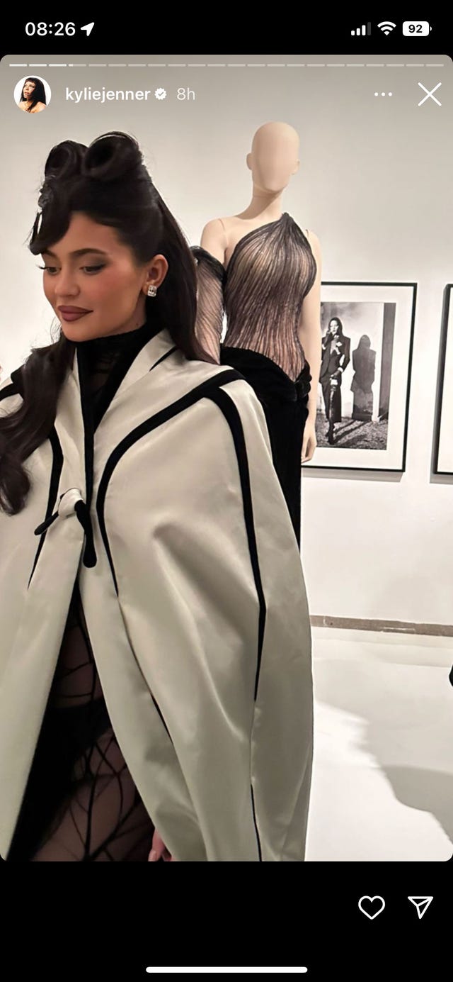 Kylie Jenner Wears Black Corset Gown Then Sheer Catsuit To Mugler Brooklyn Exhibit
