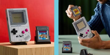 lego game boy with zelda and super mario brothers games