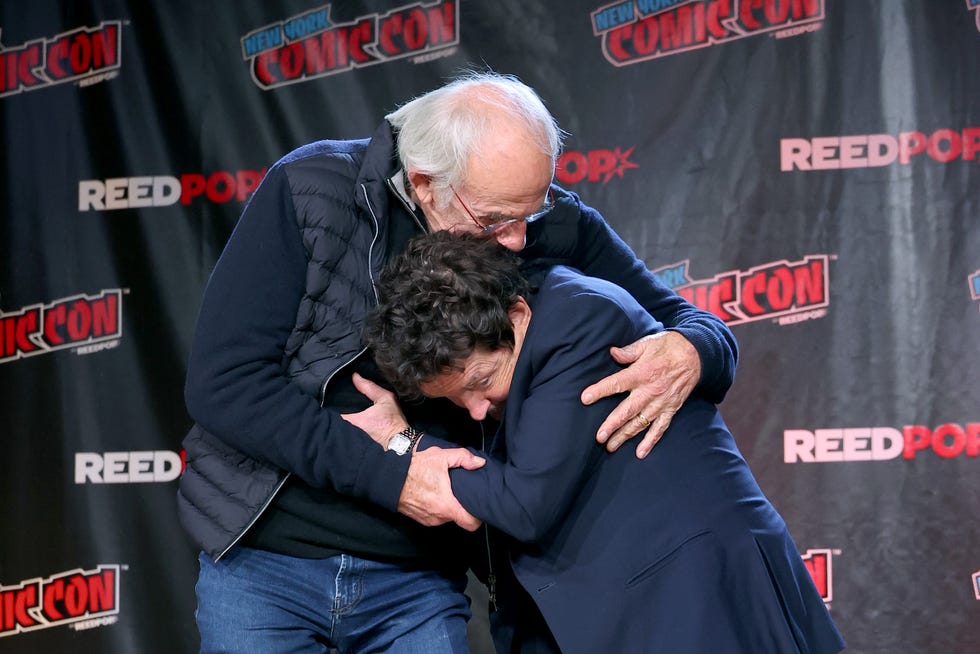 Michael J. Fox and Christopher Lloyd Reunite at Comic Con Michael J. Fox and Christopher Lloyd Reunite at Comic Con