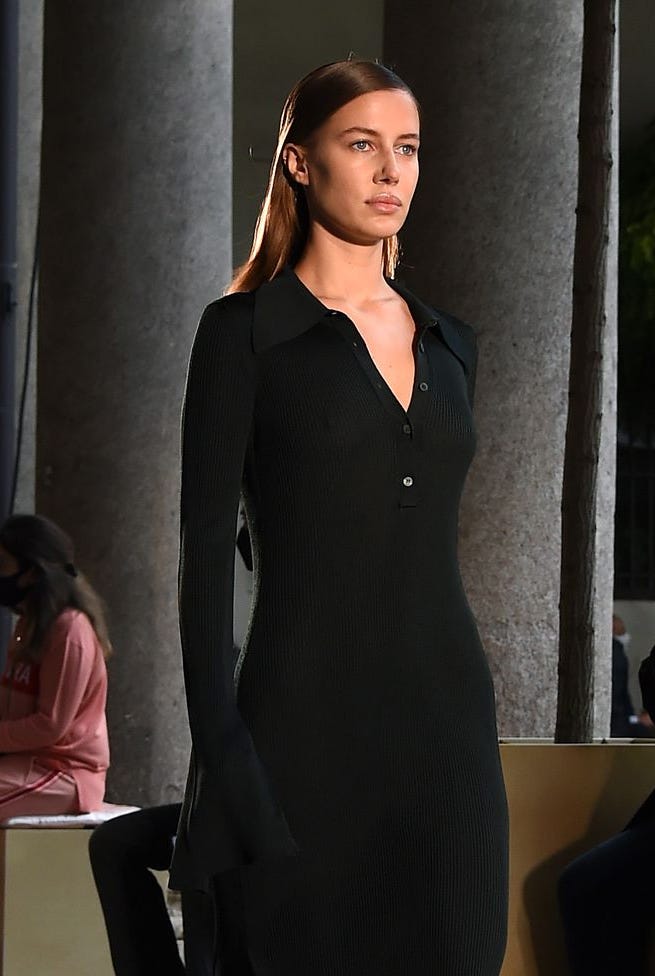 Nicole Poturalski Brad Pitts Girlfriend At Milan Fashion Week