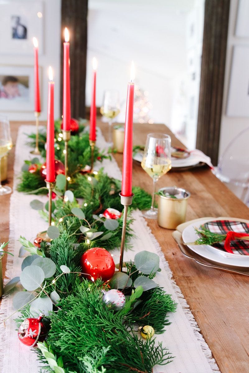Christmas table decorations diy store