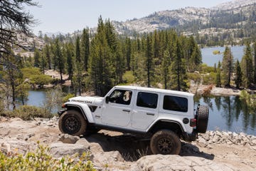 matthew askari driving a jeep wrangler on the rubicon trail in july 2025. sara kerens