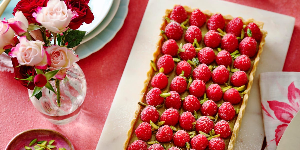 Raspberry And Pistachio Tart