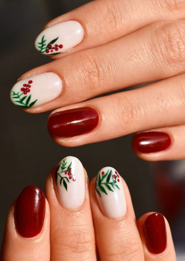 Simple christmas nail designs store