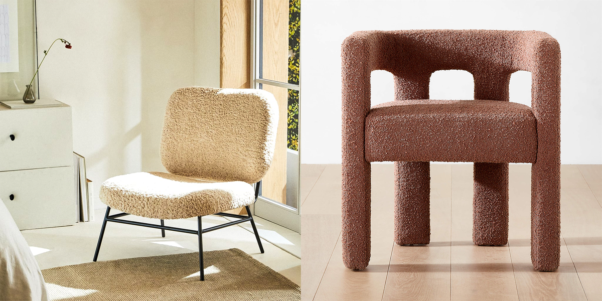 The Best Shearling Chairs of 2023 Shearling and Sherpa Chairs with Boucle Upholstery