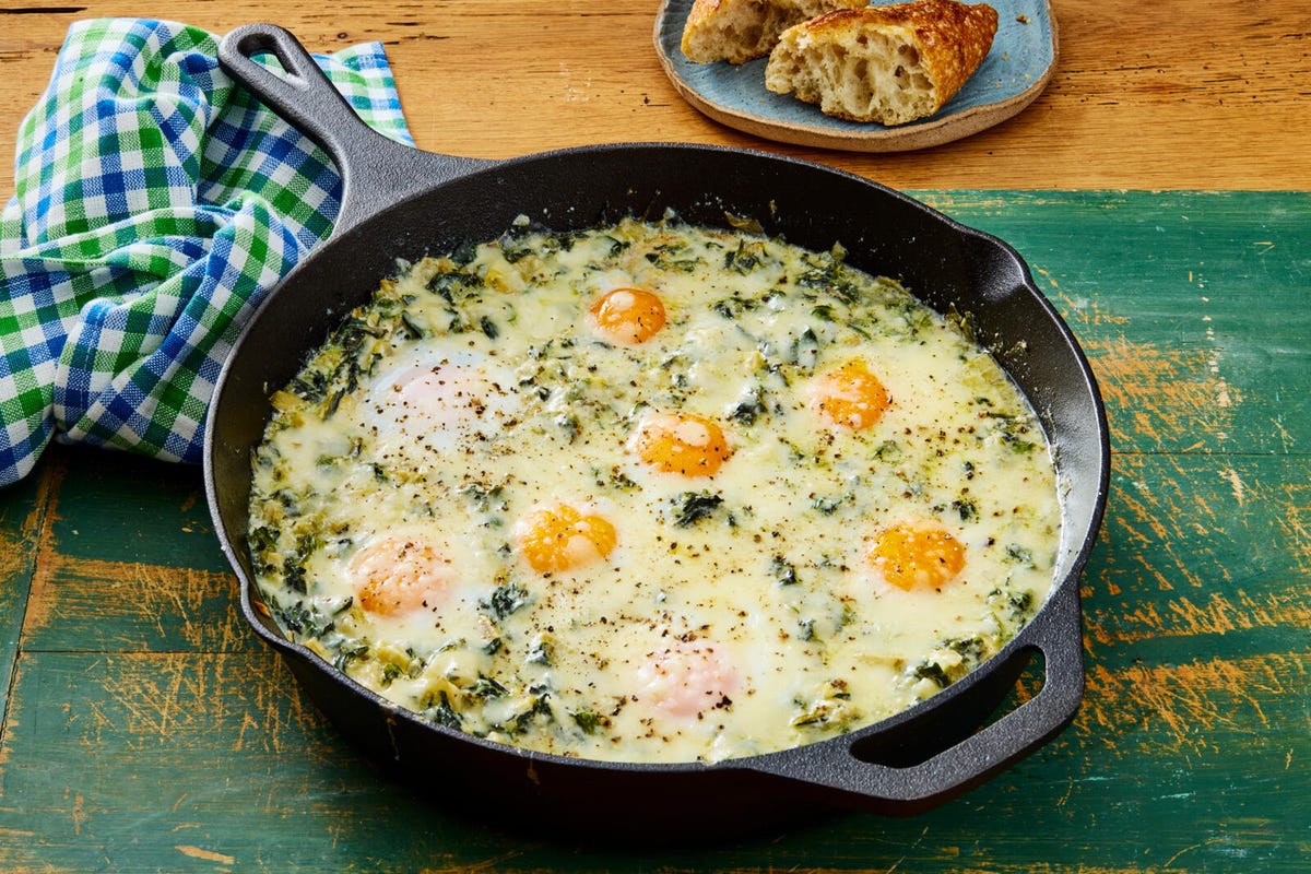 Spinach And Artichoke Baked Eggs Recipe Best Spinach Baked Eggs