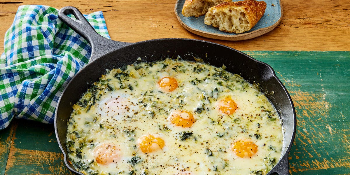 Spinach And Artichoke Baked Eggs Recipe Best Spinach Baked Eggs