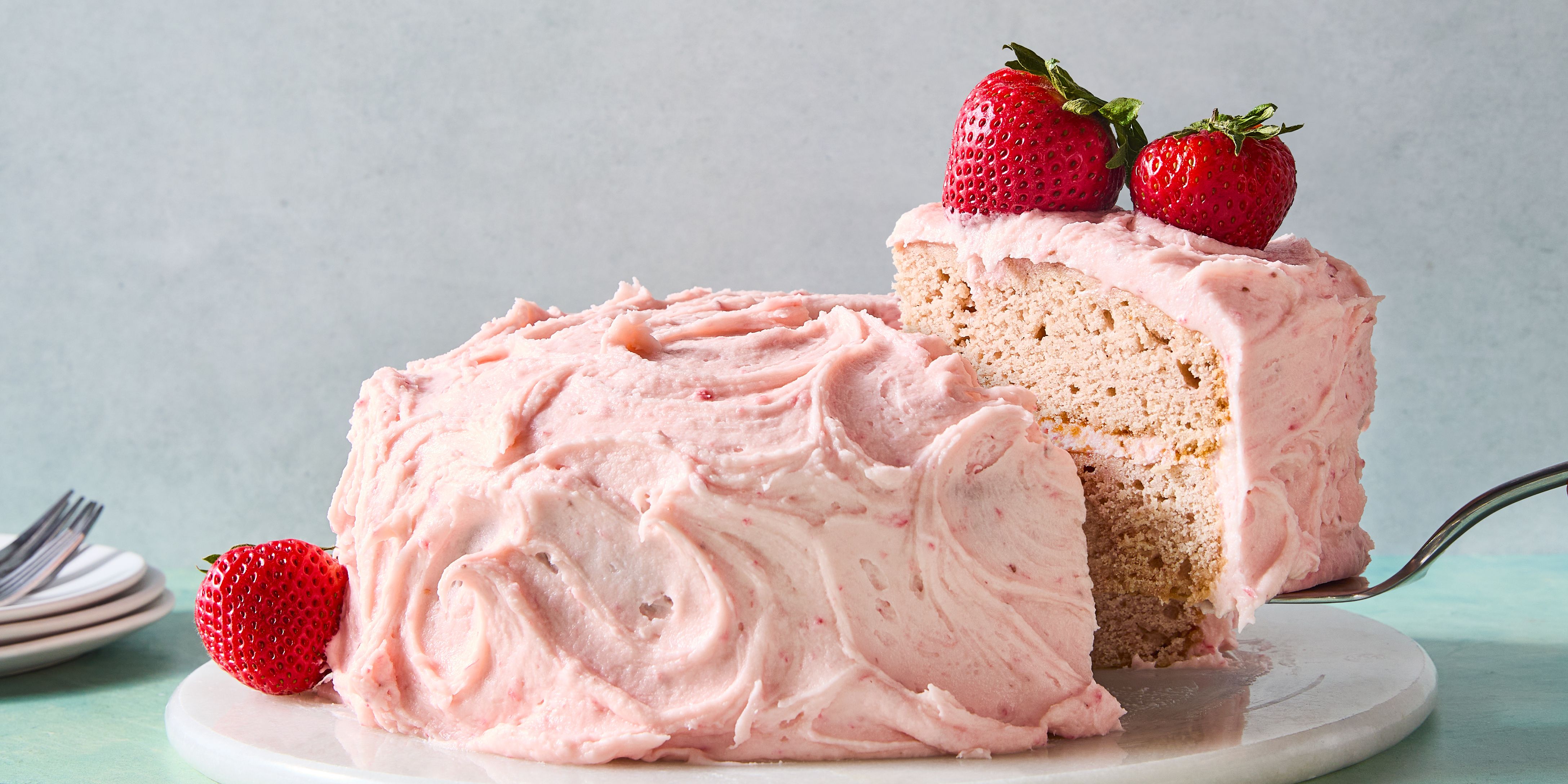 Strawberry homemade cake store