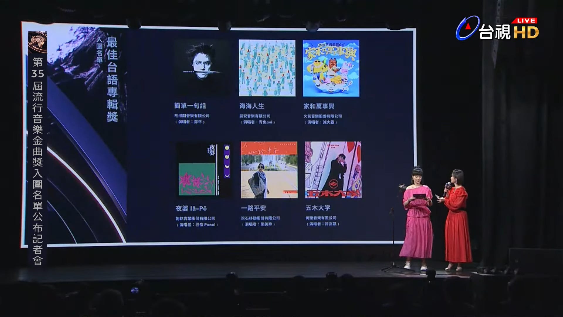 【金曲獎2024】金曲35入圍名單公布!楊乃文&孫盛希爭影后,熱狗&林俊傑角逐歌王寶座
