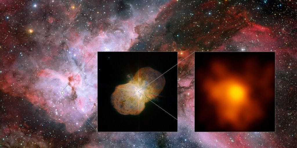 Two Of The Largest Stars In The Galaxy Are Lashing Each Other With