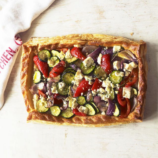 Mediterranean Vegetable Tart Recipe With Crumbled Feta