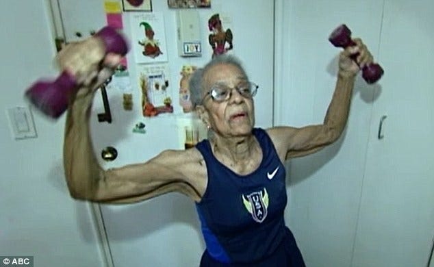 99 Year Old Granny Sets 100 Metre Record