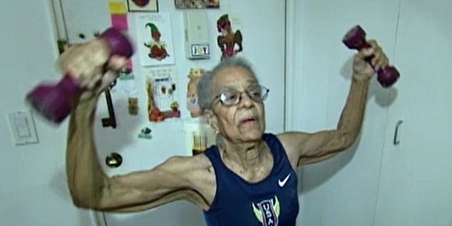 99 Year Old Granny Sets 100 Metre Record