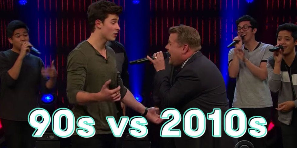 Shawn Mendes And James Corden Had A 2010s Vs 90s Sing Off And You Can